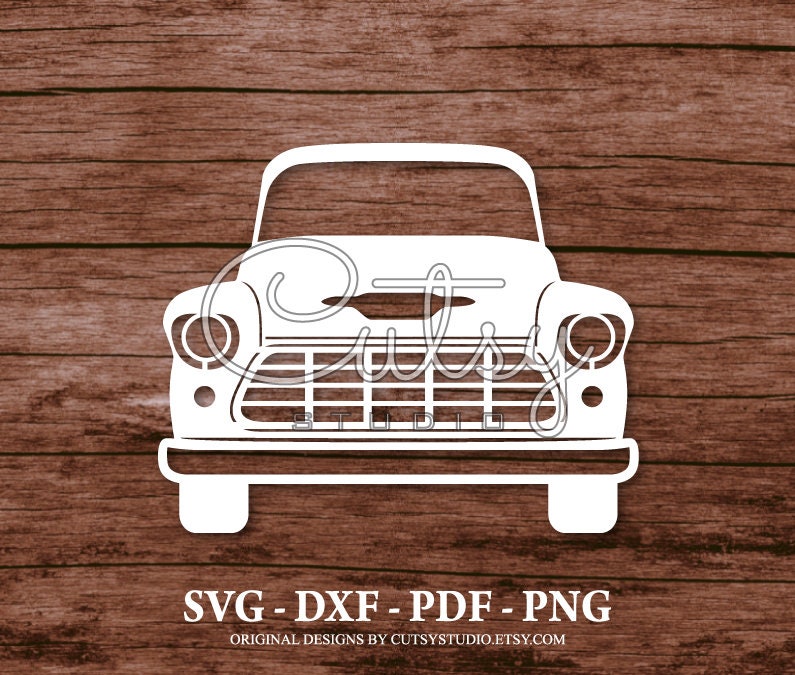 SVG Chevrolet Truck 3200 (1955) Silhouette Cut Files Designs, Clip Art ...