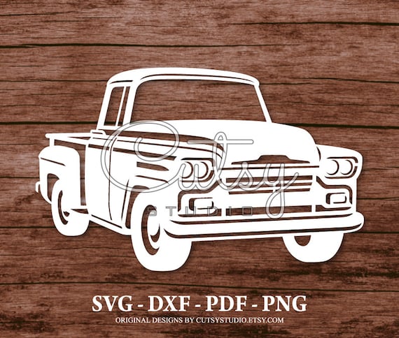 SVG Chevy Apache 1958-1959 Pickup Truck Silhouette Cut Files - Etsy