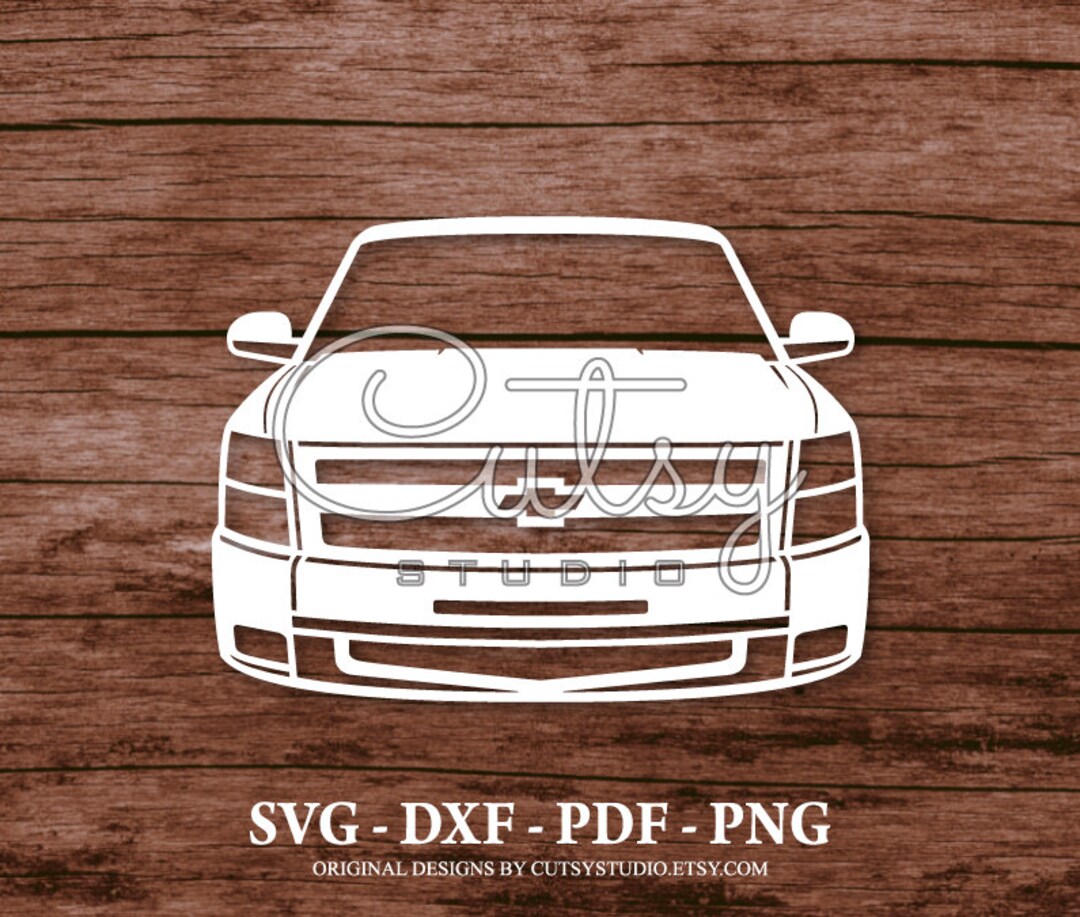 SVG Chevy Silverado 1500 LS (2010) Silhouette Cut Files Designs, Clip ...