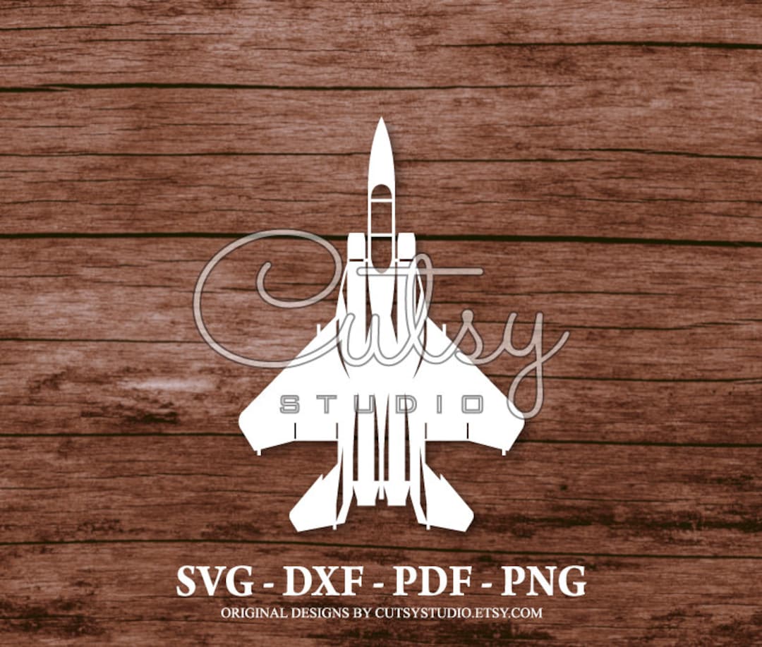 SVG F-15 Top View Silhouette Cut Files Designs, Clip Art, Paper, Craft ...