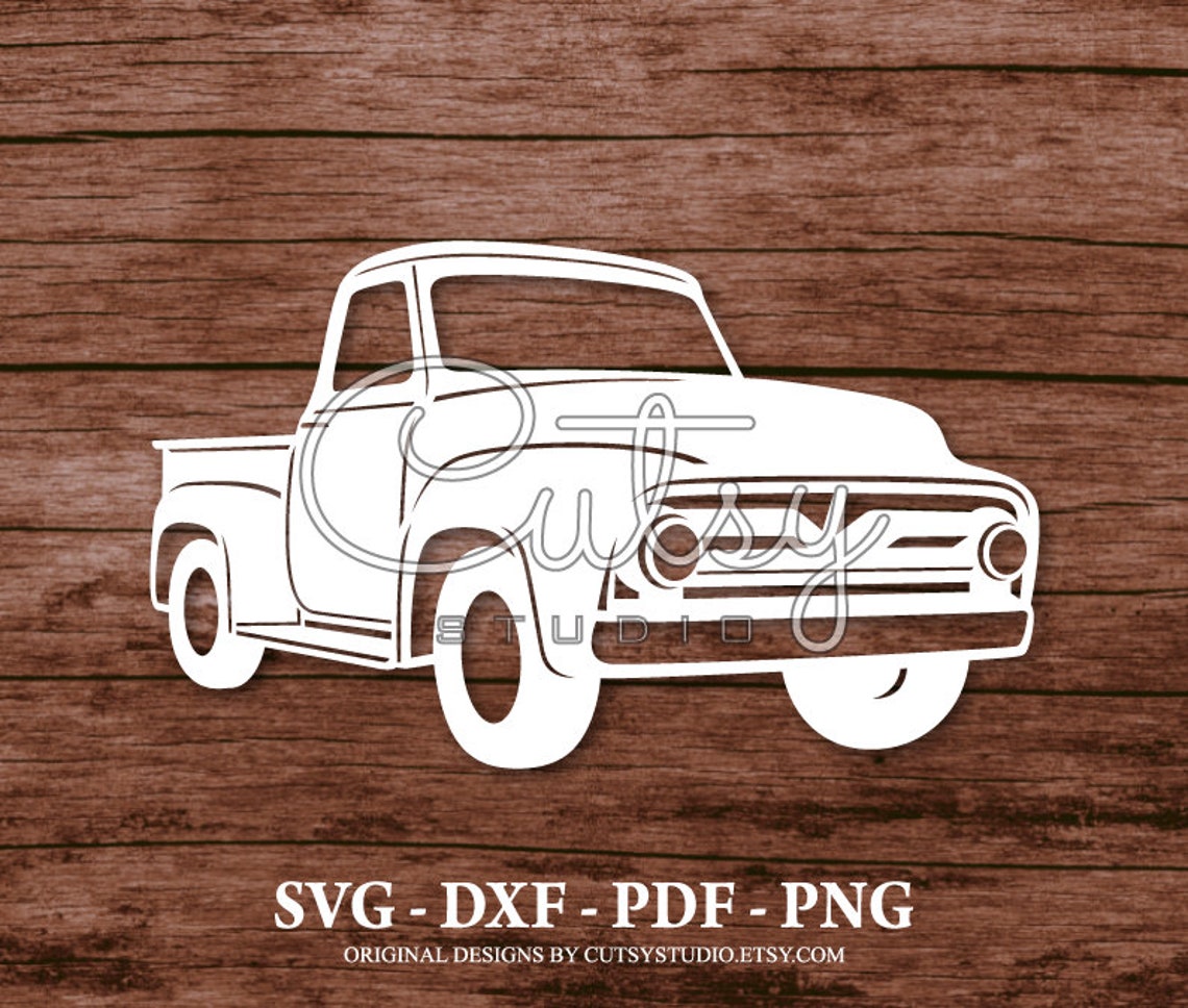 SVG Vintage Ford Truck Silhouette Cut Files Designs, Clip Art, Paper ...