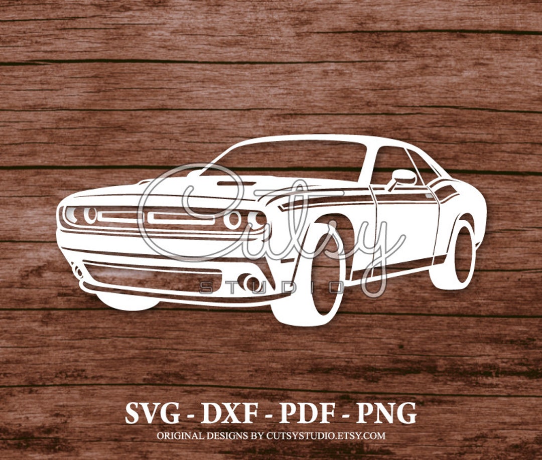 SVG Dodge Challenger RT 2017 Silhouette Cut Files Designs - Etsy