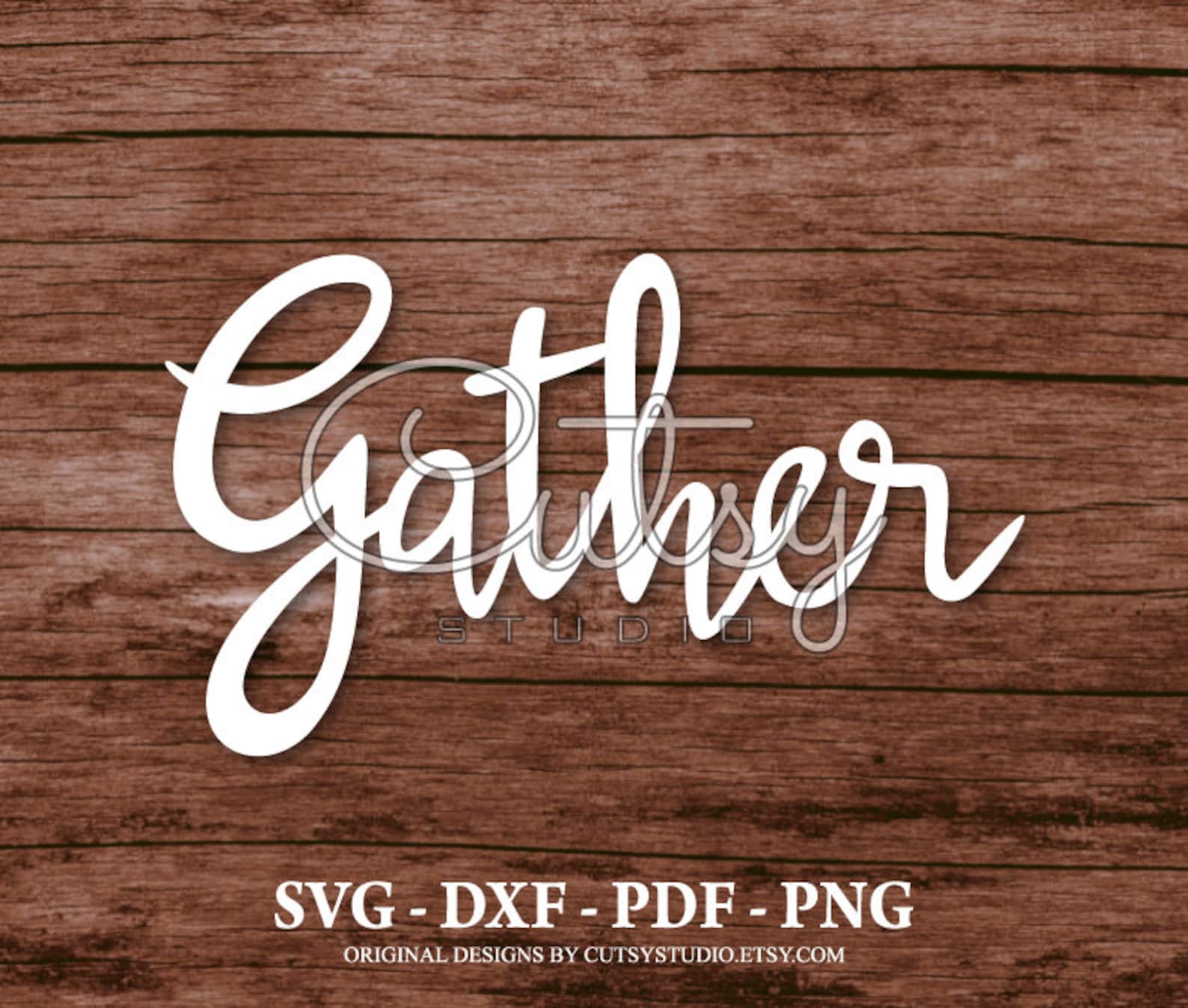 SVG Gather Word Text Silhouette Cut Files Designs, Clip Art, Paper ...