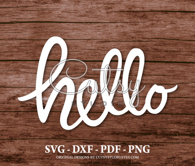 SVG Hello Word Text Silhouette Cut Files Designs, Clip Art, Paper ...