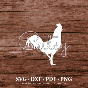 SVG Rooster Position Silhouette Cut Files Designs, Clip Art, Paper ...