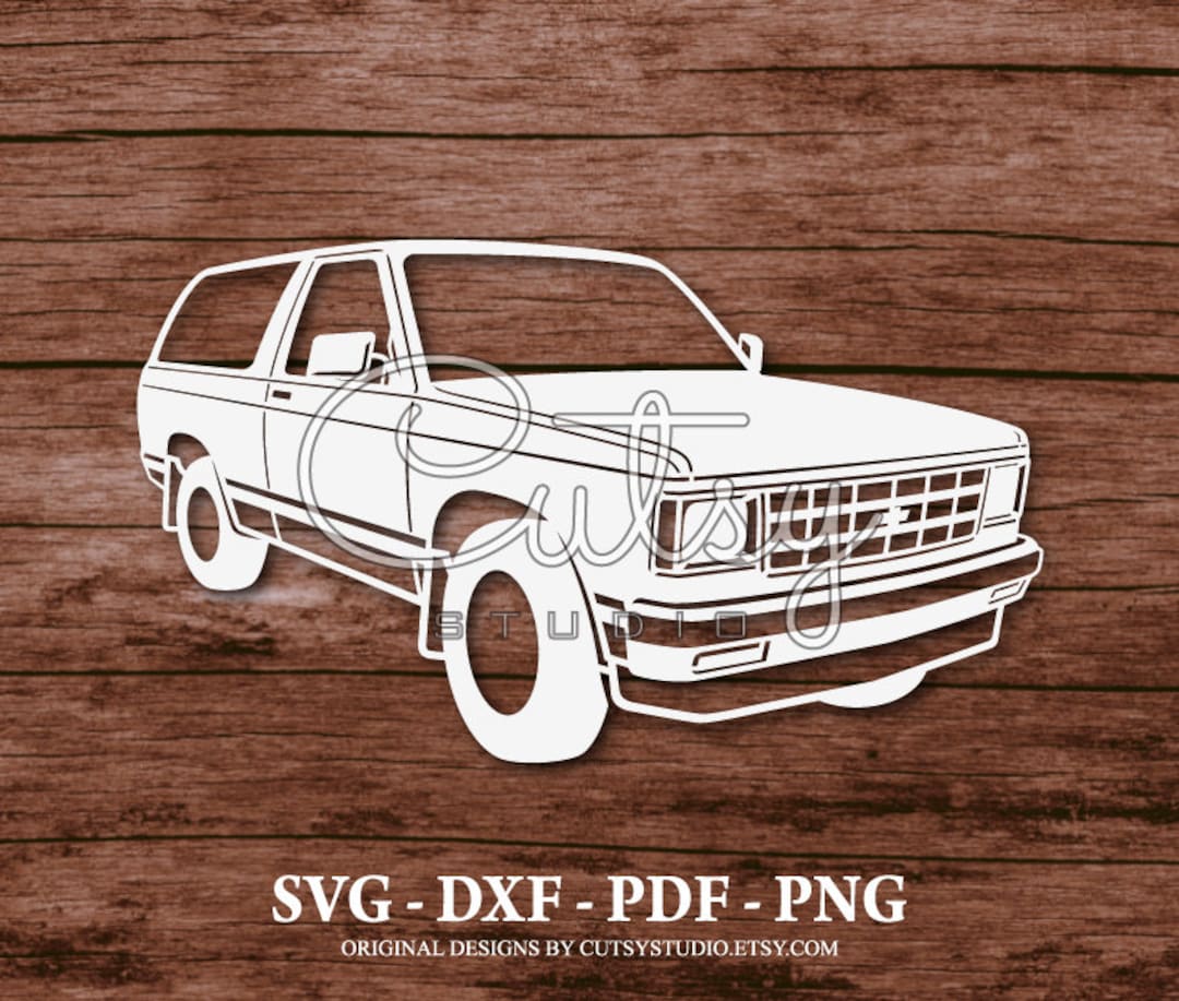 SVG Chevrolet S10 BLAZER Silhouette Cut Files Designs, Clip Art, Paper ...