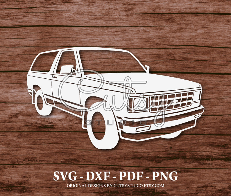 SVG Chevrolet S10 BLAZER Silhouette Cut Files Designs, Clip Art, Paper ...