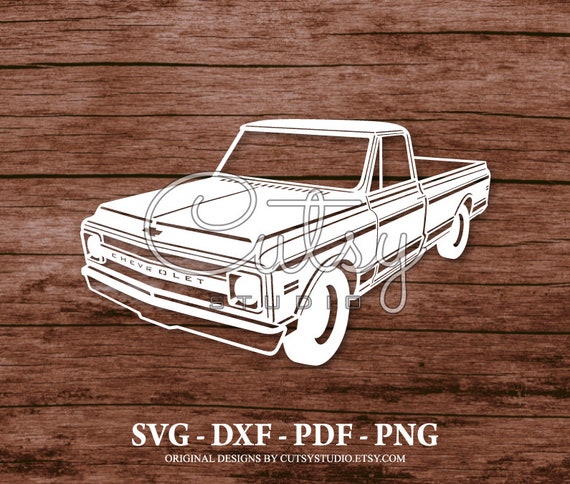 SVG Chevrolet C10 1970 Silhouette Cut Files Designs Clip Art | Etsy Israel