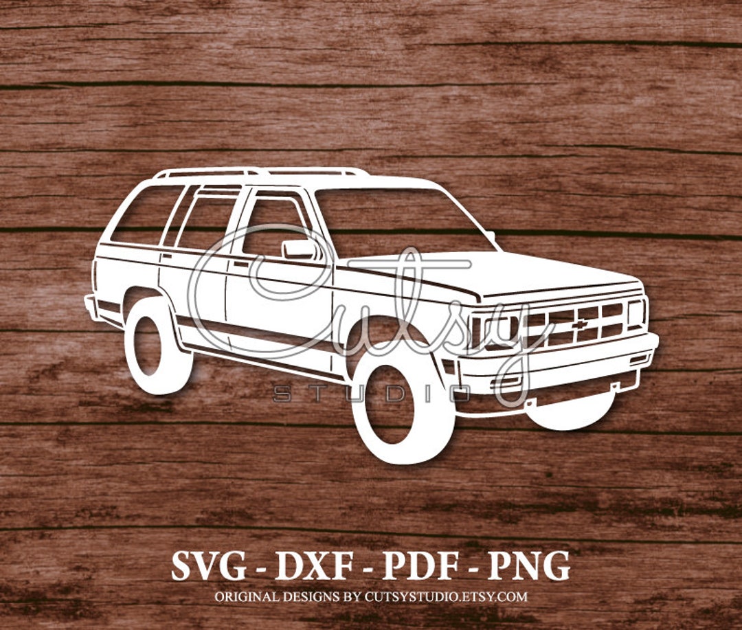 SVG Chevrolet Blazer S10 Silhouette Cut Files Designs, Clip Art, Paper ...