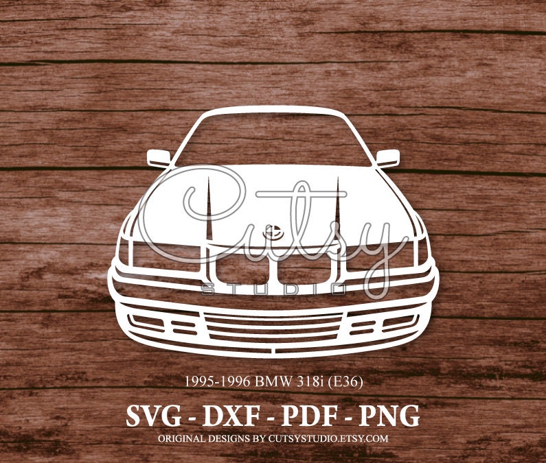 SVG BMW 318i E36 1995-1996 Silhouette Cut Files Designs, Clip Art ...
