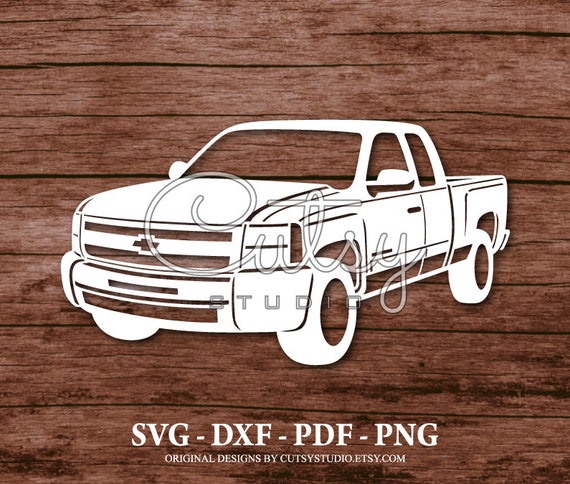 Truck Svg Eps Png Jpg Chevrolet Silverado Svg Truck Etsy