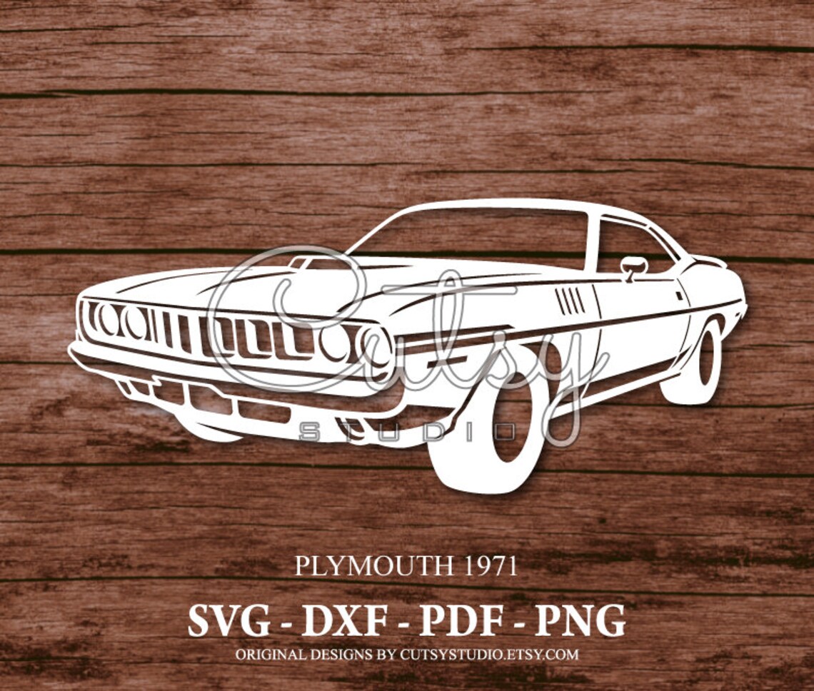 SVG Plymouth Barracuda 1971 Silhouette Cut Files Designs, Clip Art ...