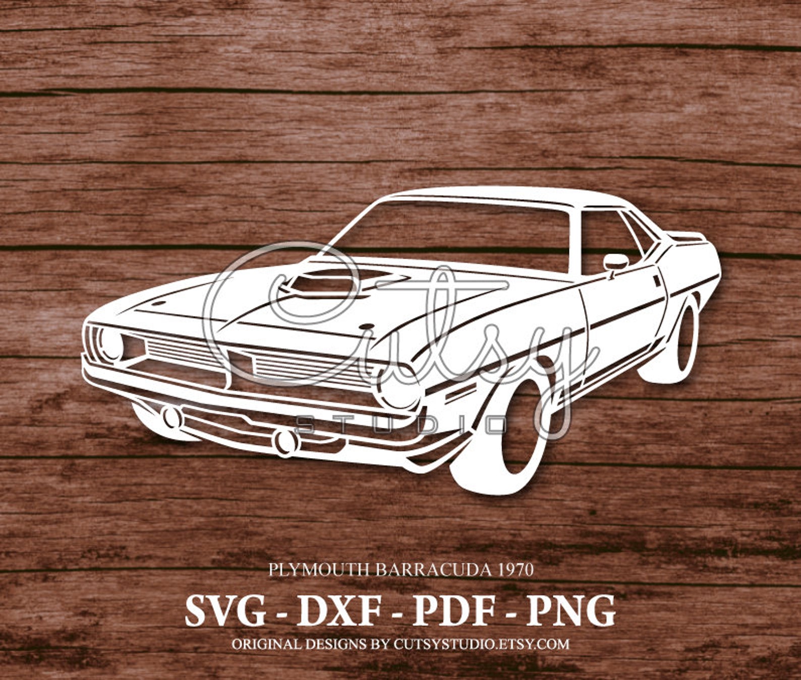 SVG Plymouth Barracuda 1970 Silhouette Cut Files Designs, Clip Art ...
