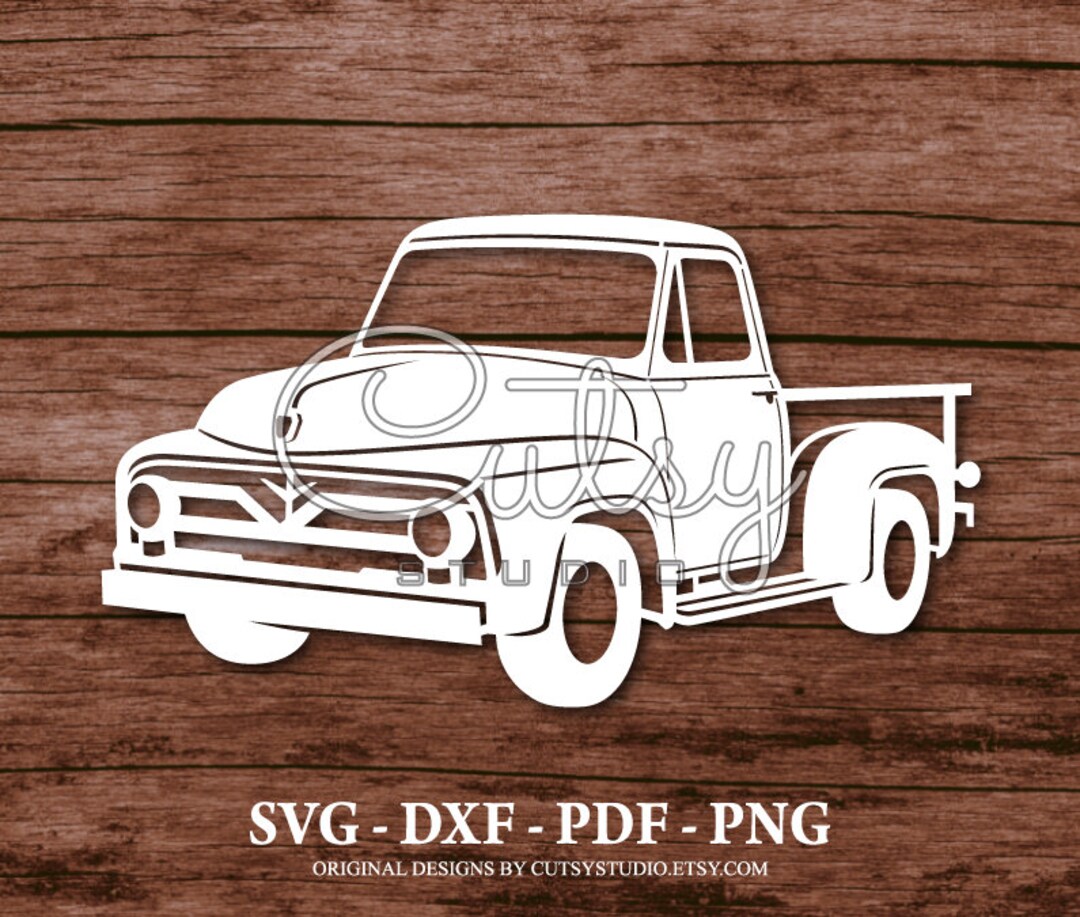 SVG FORD F100 Vintage Truck Silhouette Cut Files Designs, Clip Art ...