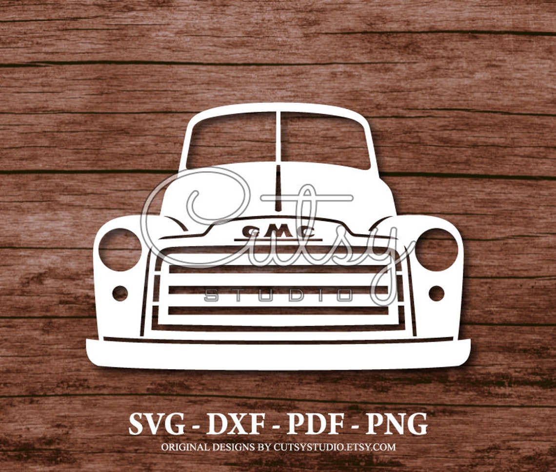 SVG GMC 3100 Pickup Truck Grille Silhouette Cut Files Designs, Clip Art ...