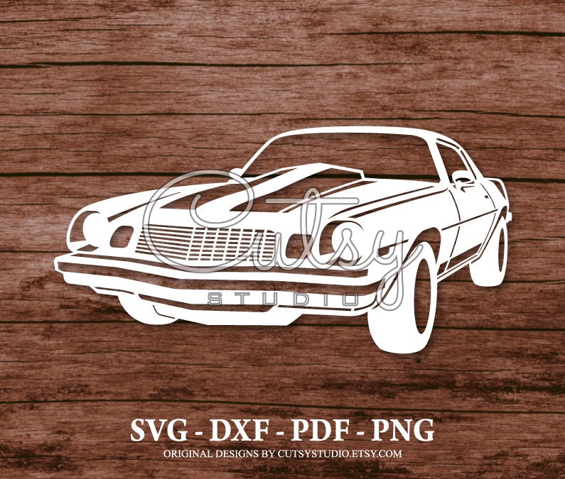 SVG CAMARO ZL1 (1977) Silhouette Cut Files Designs, Clip Art, Paper ...