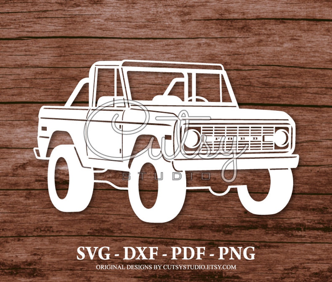 SVG Classic FORD Bronco Silhouette Cut Files Designs, Clip Art, Paper ...