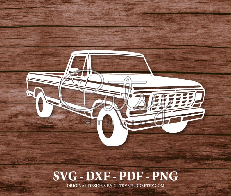SVG FORD F-250 Ranger Pickup Truck Silhouette Cut Files Designs, Clip ...