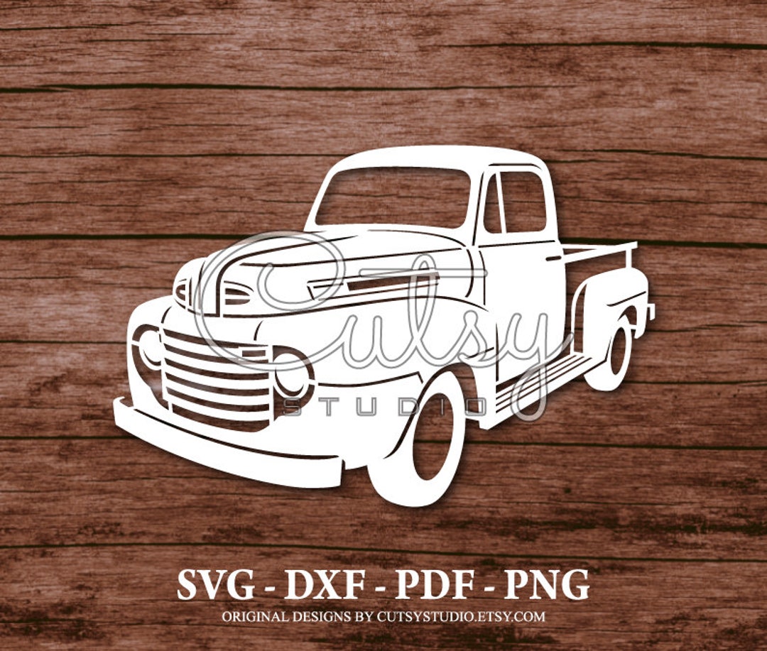 SVG FORD F-100 (1948-49) Pickup Truck Silhouette Cut Files Designs ...