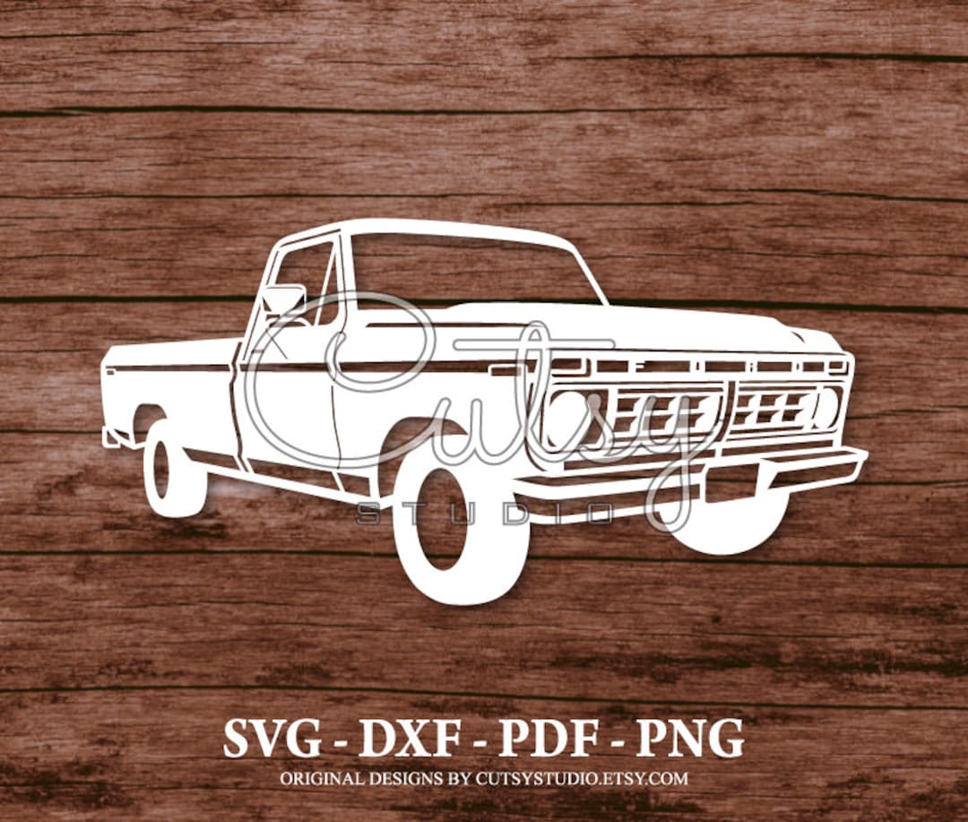 SVG FORD Pickup Truck F150 1977 Silhouette Cut Files Designs, Clip Art ...