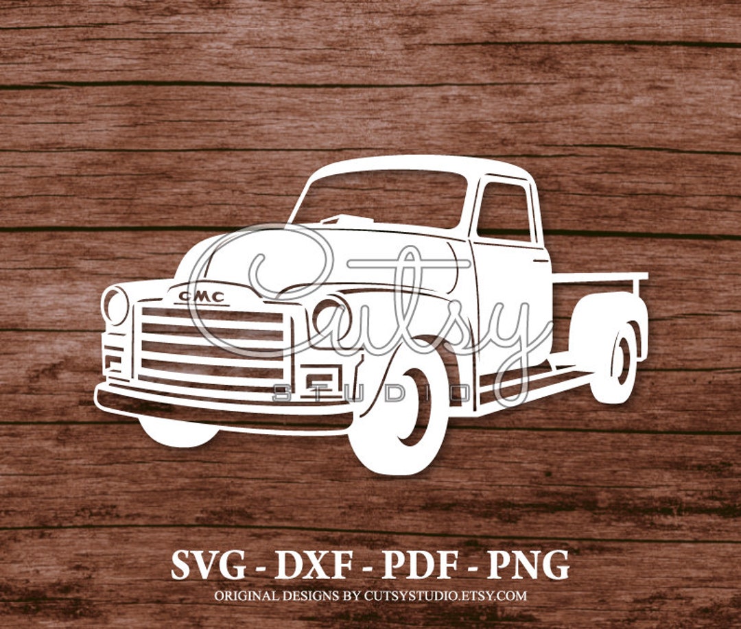SVG GMC 3100 Pickup Truck Silhouette Cut Files Designs, Clip Art, Paper ...