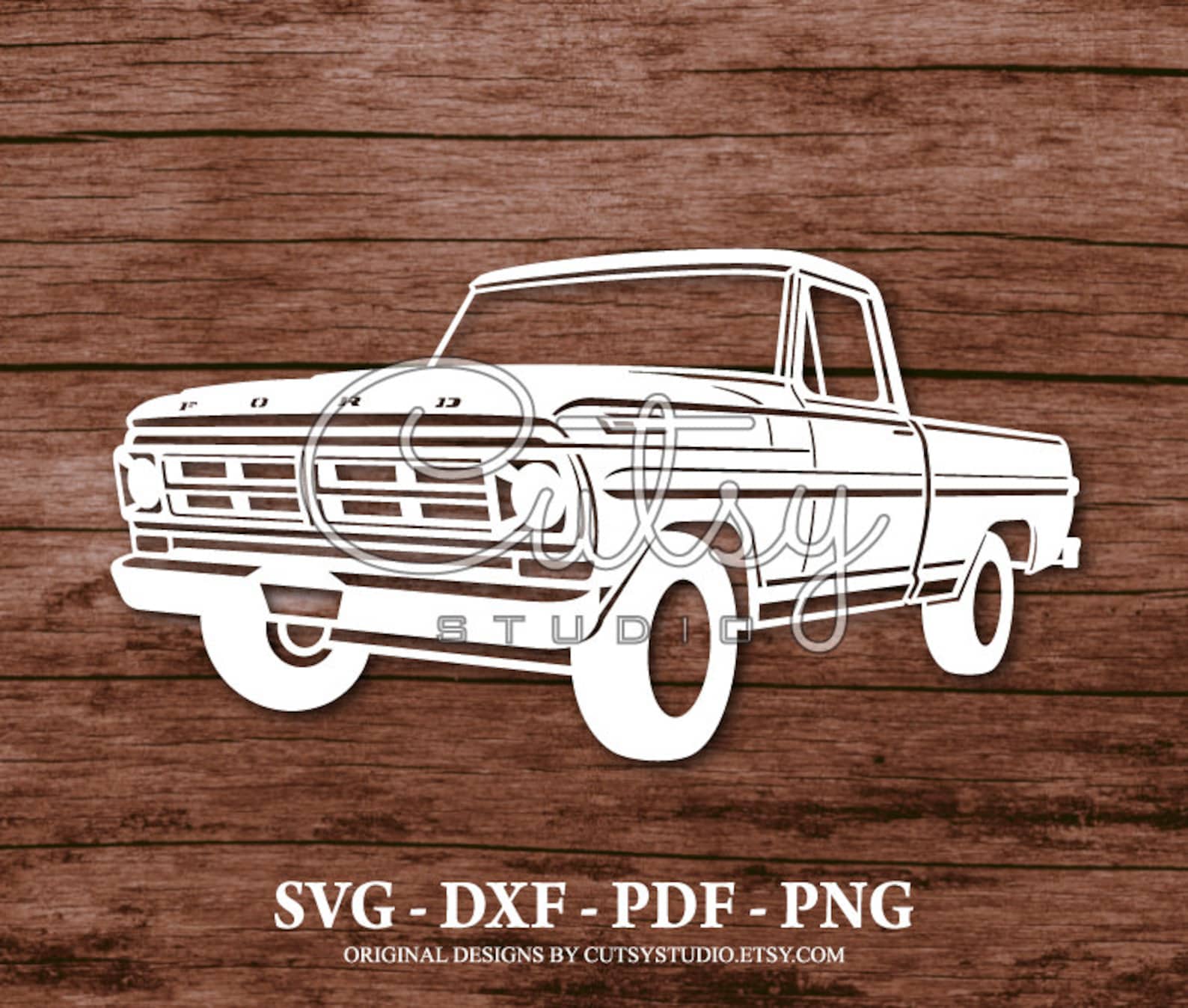SVG Ford F100 1972 Pickup Truck Silhouette Cut Files Designs, Clip Art ...