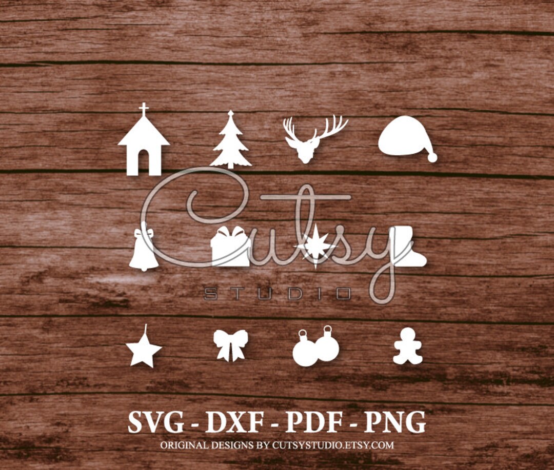 SVG Christmas Symbol Silhouette Cut Files Designs, Clip Art, Paper ...