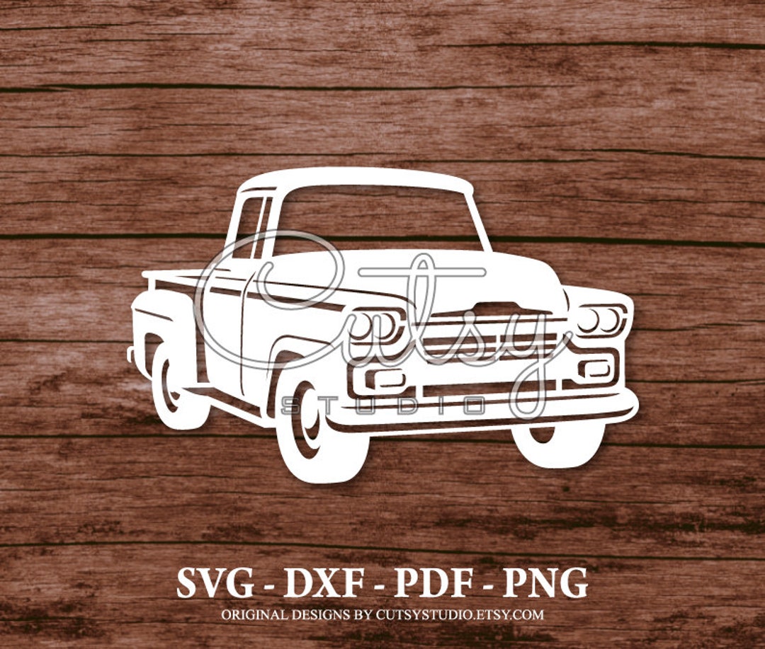 SVG Chevy Apache 1959 Pickup Truck Silhouette Cut Files Designs, Clip ...