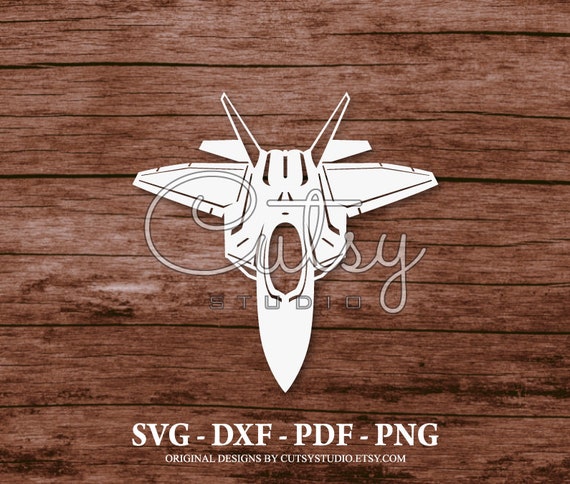 SVG F-22 RAPTOR Top View Silhouette Cut Files Designs Clip | Etsy