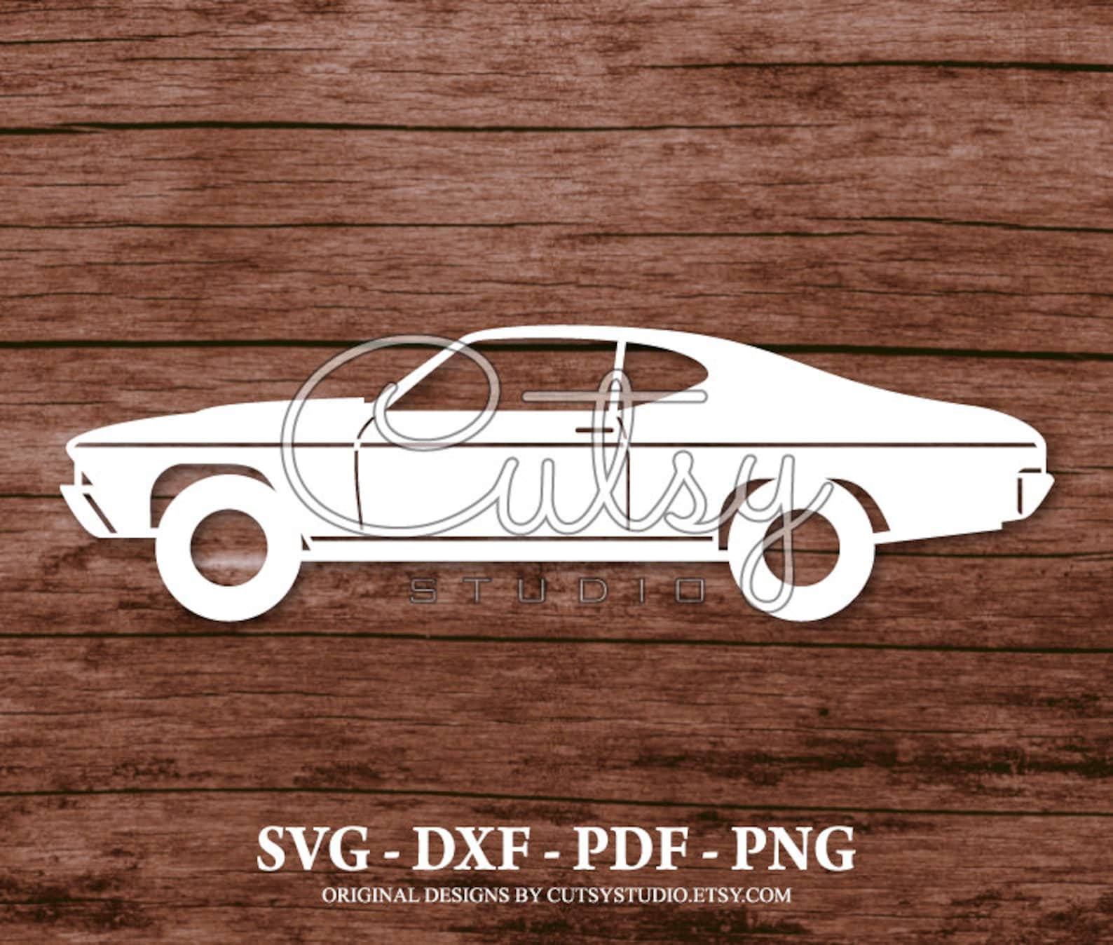 SVG Chevelle SS Muscle Car Side View Silhouette Cut Files Designs, Clip ...