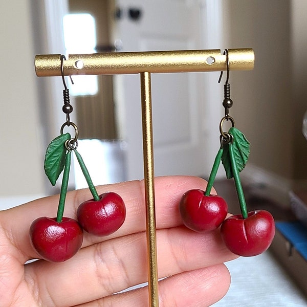 Cherry Earrings - Etsy