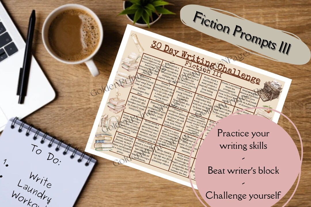 30-day Fiction Writing Challenge 3/daily Prompts/writer's Block ...