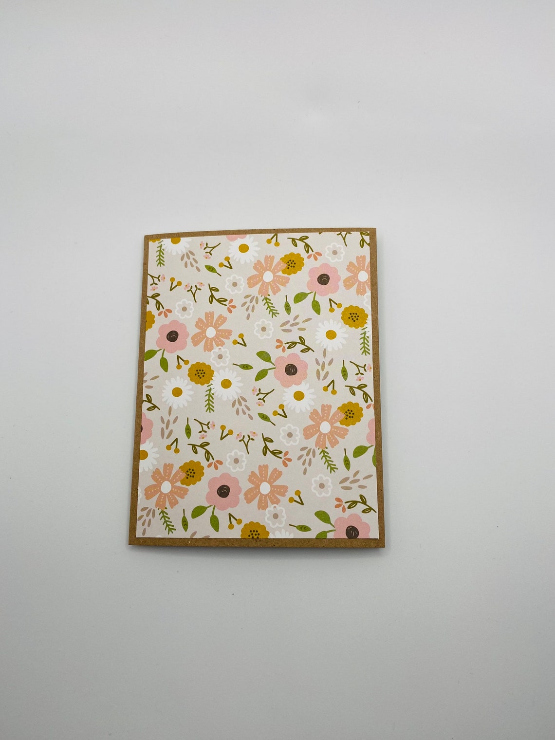 Handmade Kraft Brown Botanical Note Cards, Hand Made Cards, Set of 6 ...