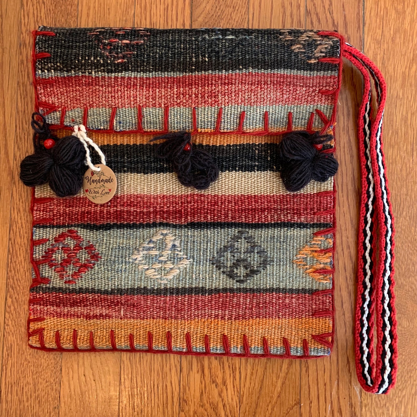 Handwoven Kilim Cross Body Bag, Boho Turkish Shoulder Purse, Ethnic Rug ...