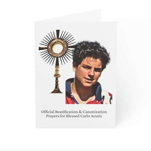 Carlo Acutis Prayer Cards - Etsy