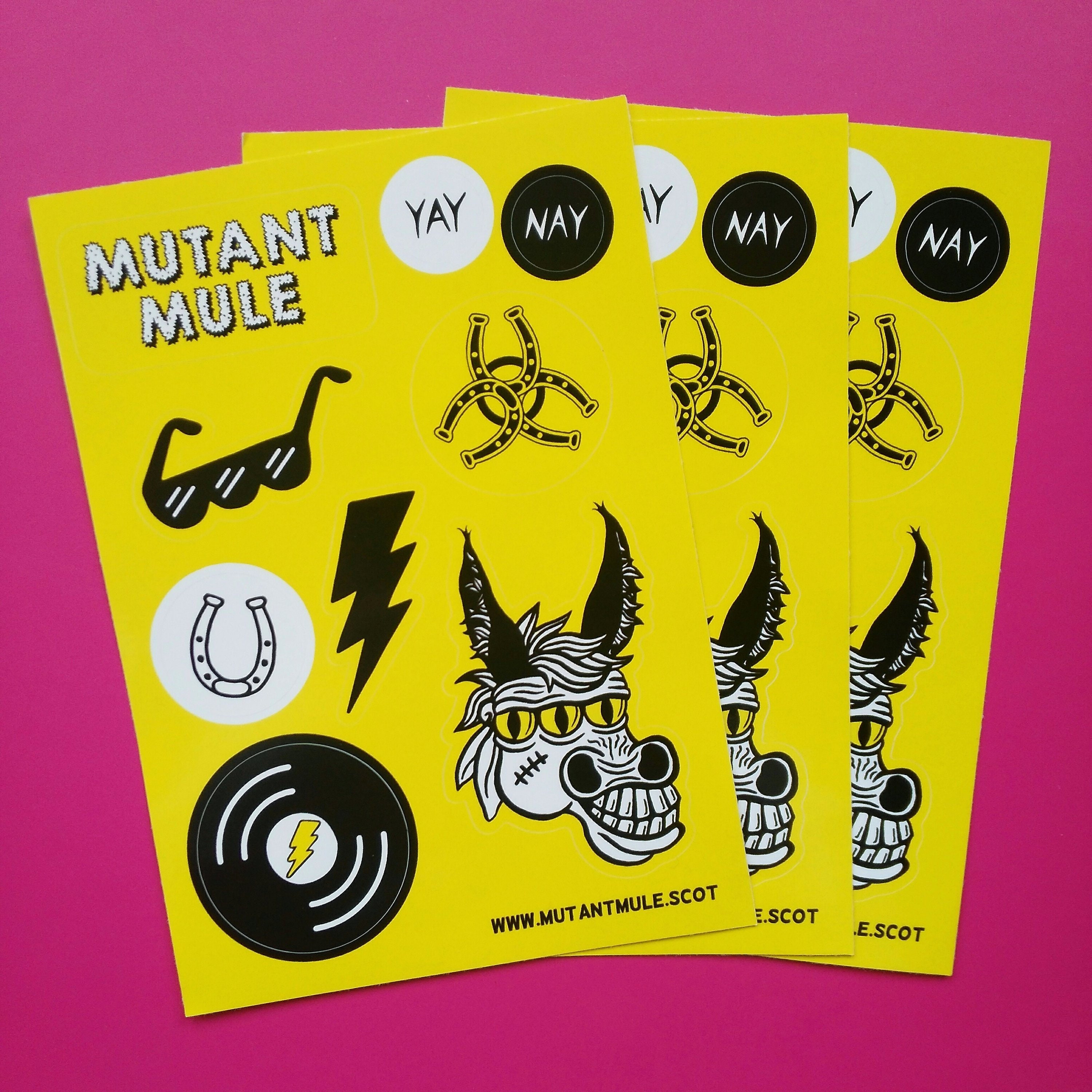 Mutant Mule Sticker Set - Etsy