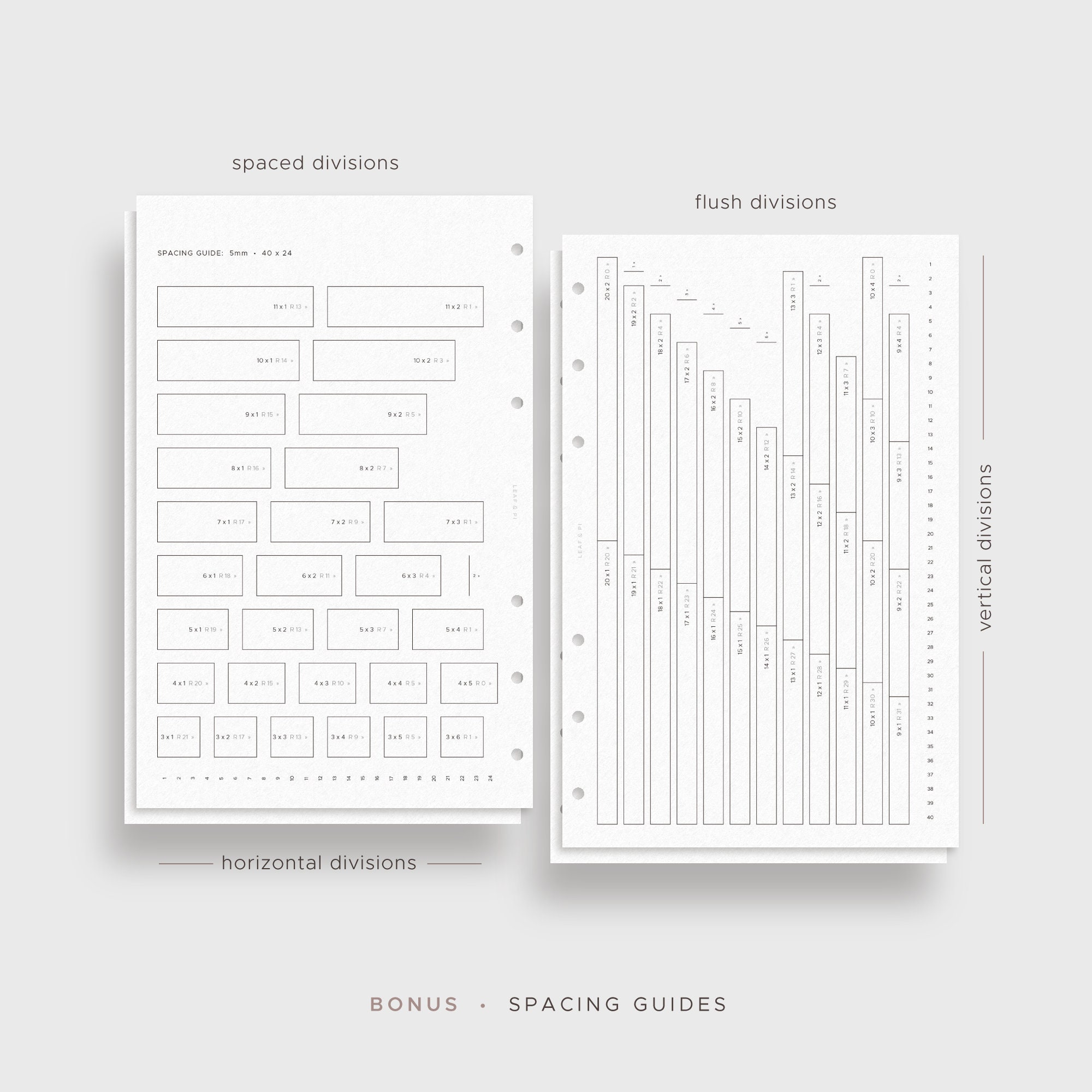 Printable Grid Paper PDF Half-letter inserts 5mm grid | Etsy
