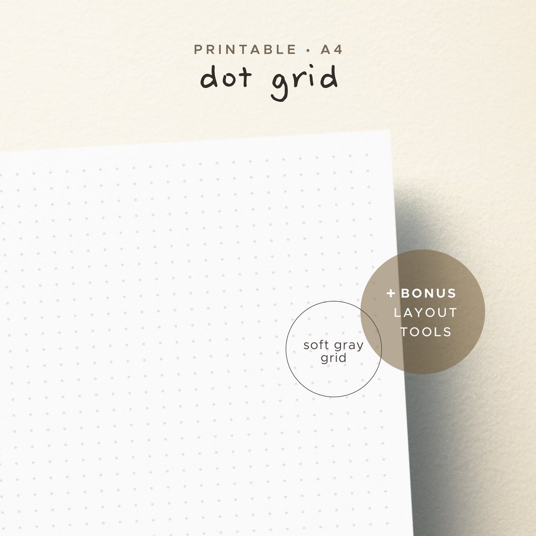Printable Dot Paper PDF A4 5mm Dot Grid - Etsy