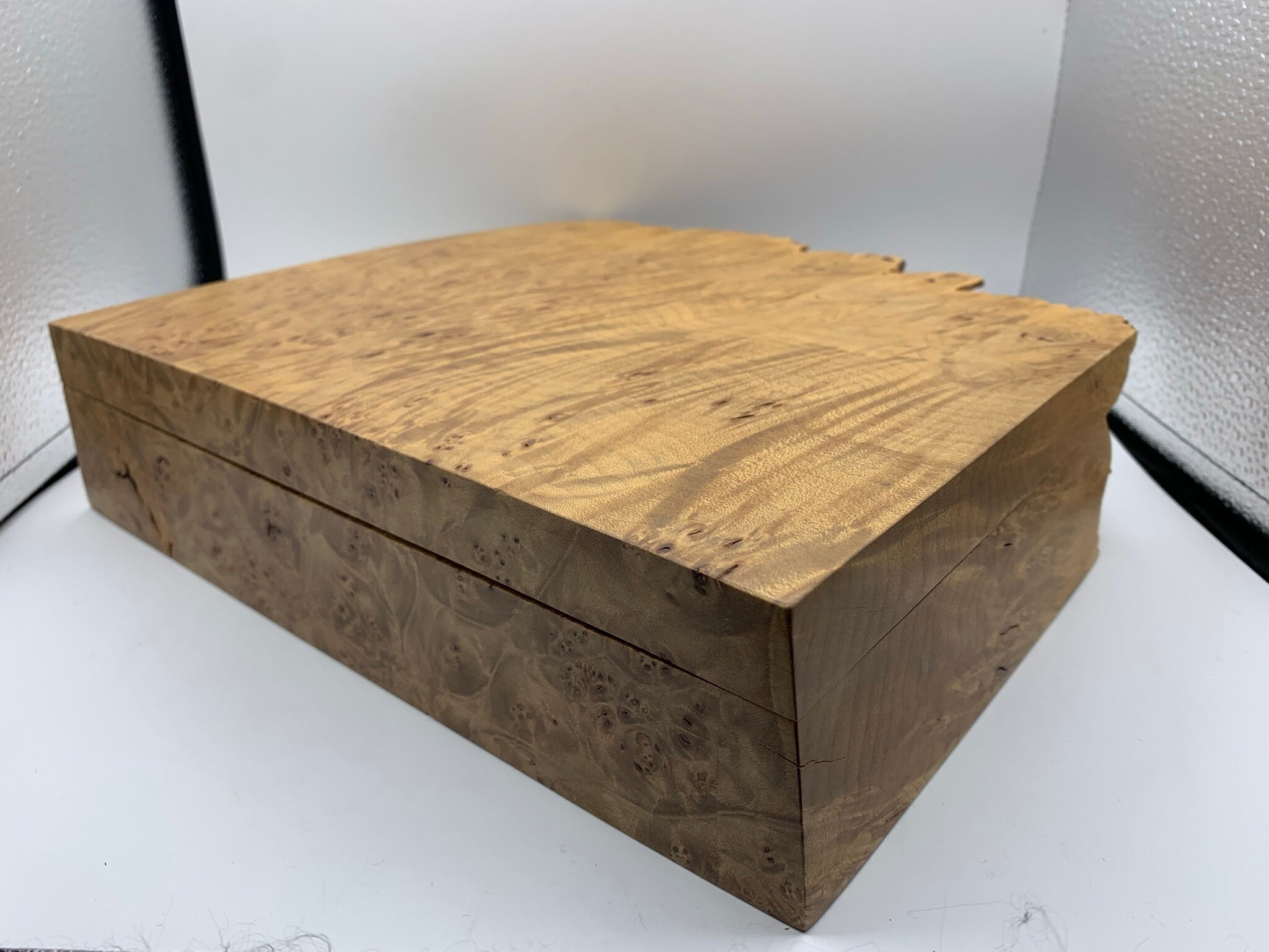 Large Michael Elkan Handmade Studio-craft Box From the 1970s Live-edge ...