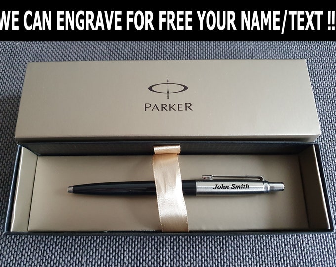 Personalised Parker Jotter Standard Black With Chrome Trim - Etsy