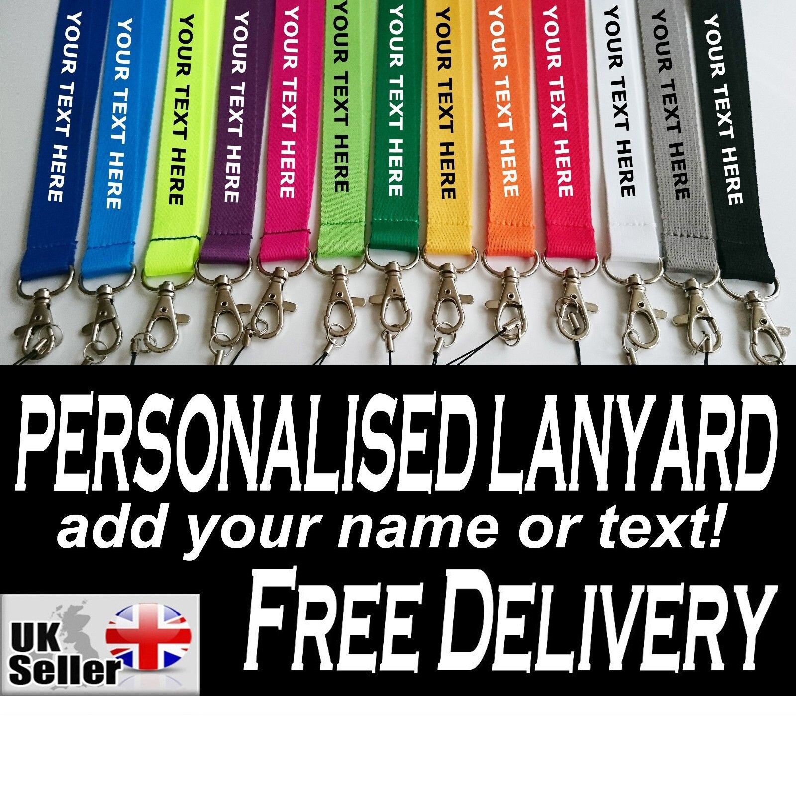Personalised Custom Printed Lanyard Event ID Pass Badge Neck | Etsy