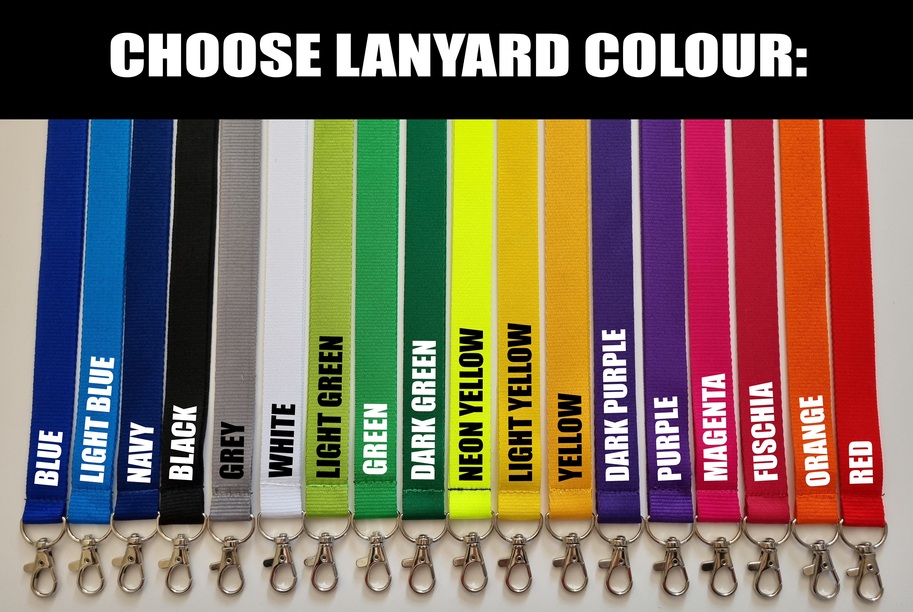 Personalised Lanyard Custom Made Any Text Colour Printed - Etsy UK