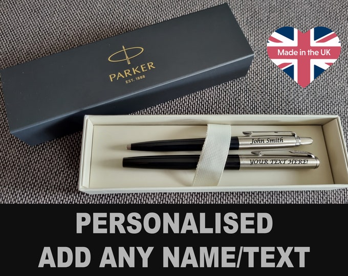 Personalised Engraved Parker IM Black With Gold Trim Rollerball Pen With Your Name or Text Great ...