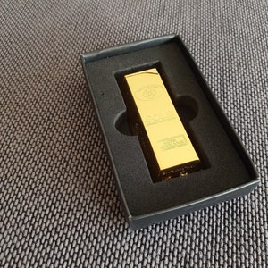 Gold Bar Personalised LIGHTER - ADD Your Text - Birthday Wedding ...