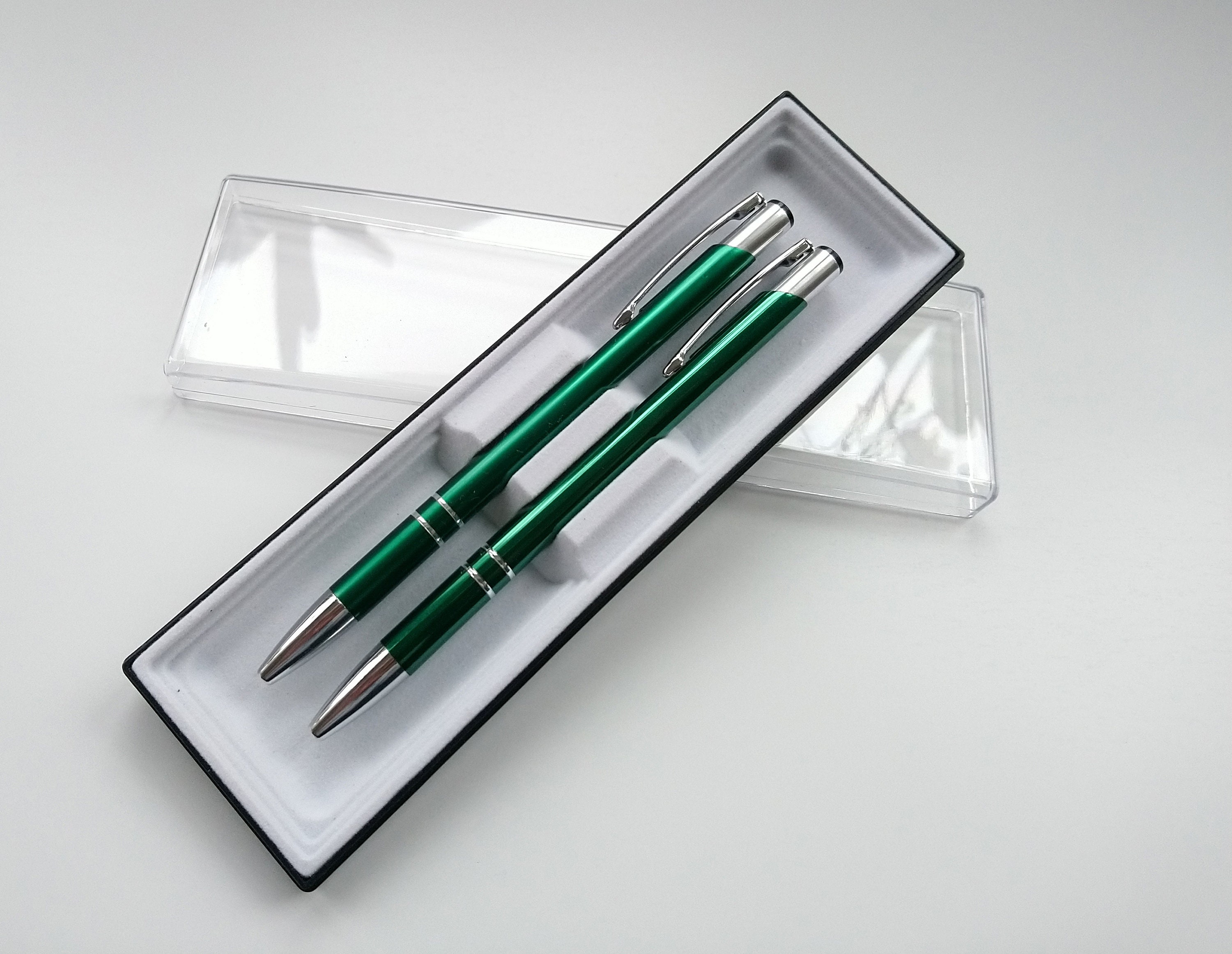 Personalised Pen Set Metal Ballpoint Pen Pencil Laser - Etsy