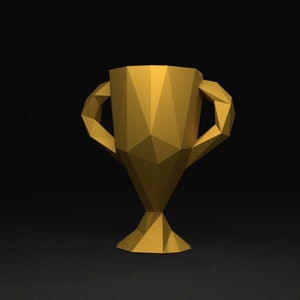 Trophy Cup Papercraft Trophy Low Poly Papercraft 3d PDF - Etsy Australia