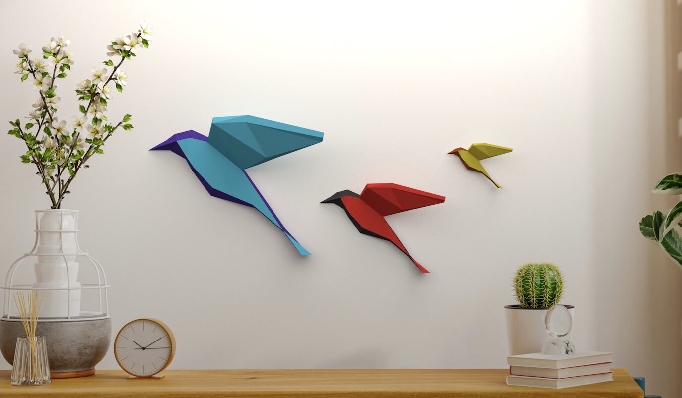 Birds Papercraft Wings Low Poly Papercraft Papercraft 3d - Etsy Australia