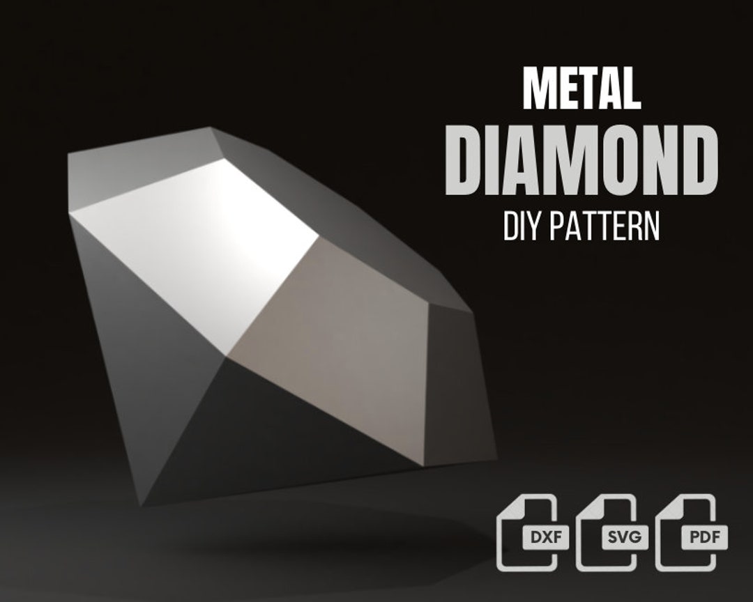 Soudage de métal diamanté DIY modèle 3D low poly, motif dxf, diamant ...