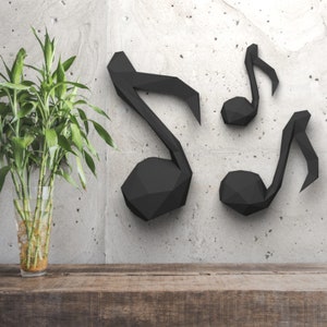 3D Papercraft Music Notes X3 Music Pack Triple Combo Music - Etsy