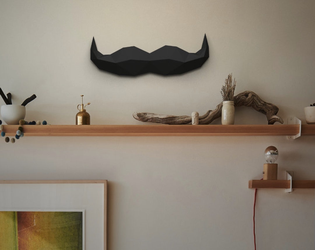 Moustache Papercraft Low Poly Papercraft Papercraft 3d - Etsy
